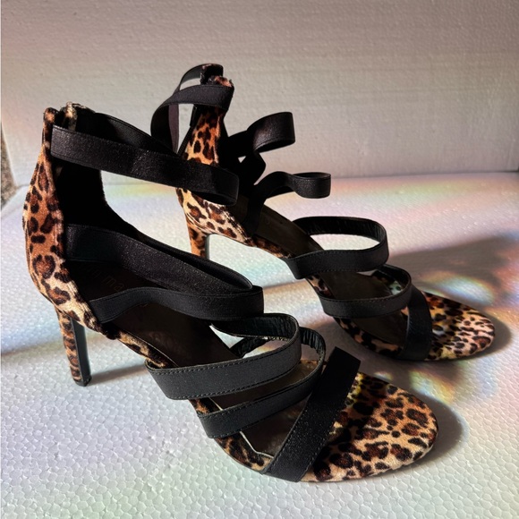 Shoes | Leopard Print Strappy Heels | Poshmark